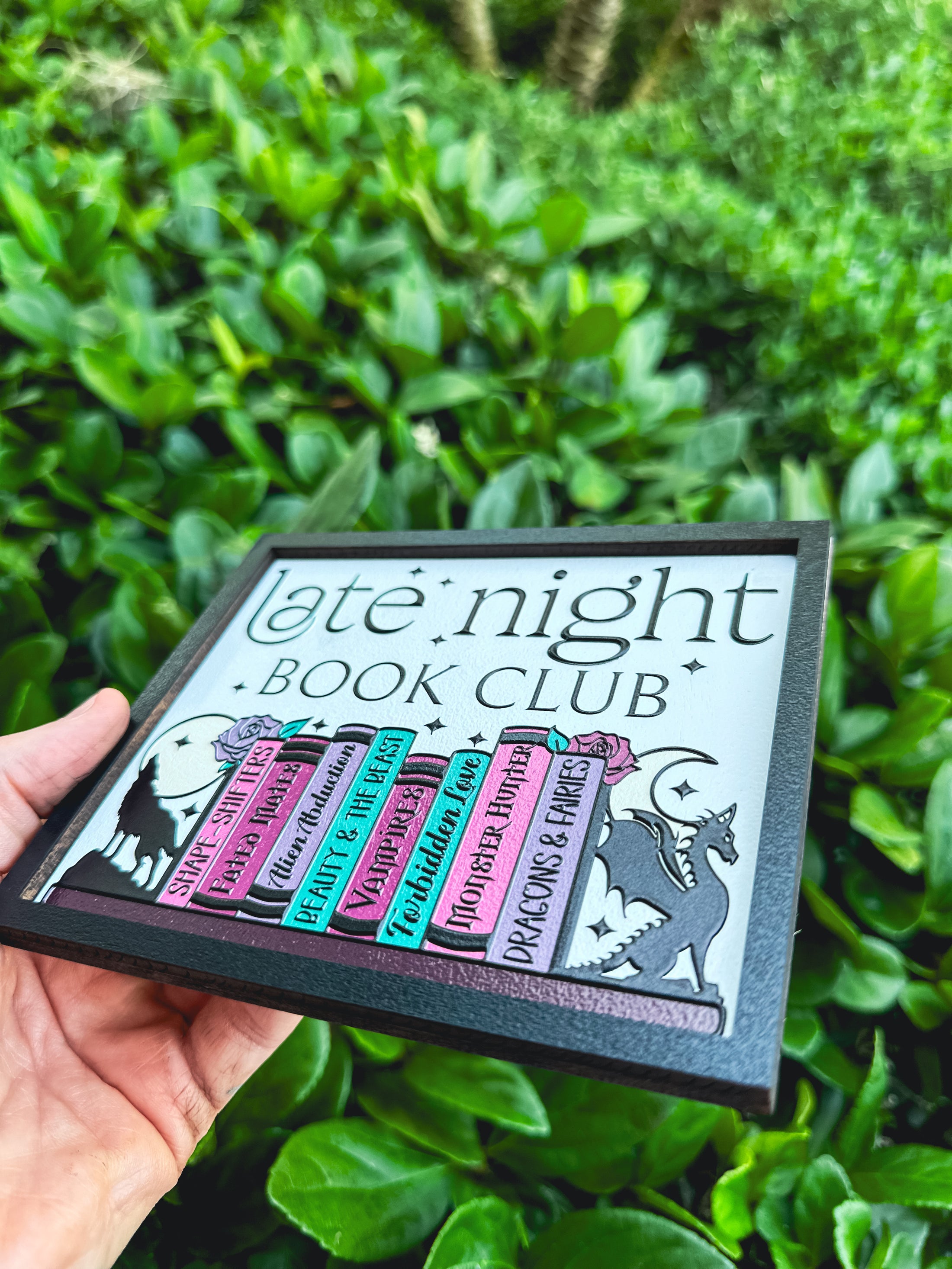 Late Night Book Club Shelf Sign – firedrakeartistry