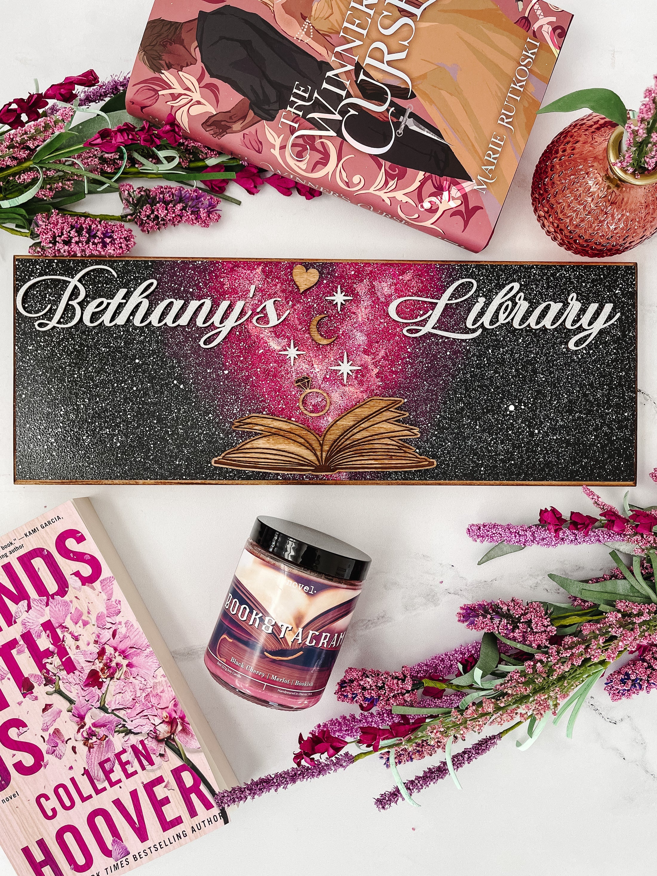 Romance Inspired Library Sign *Personalized* – firedrakeartistry